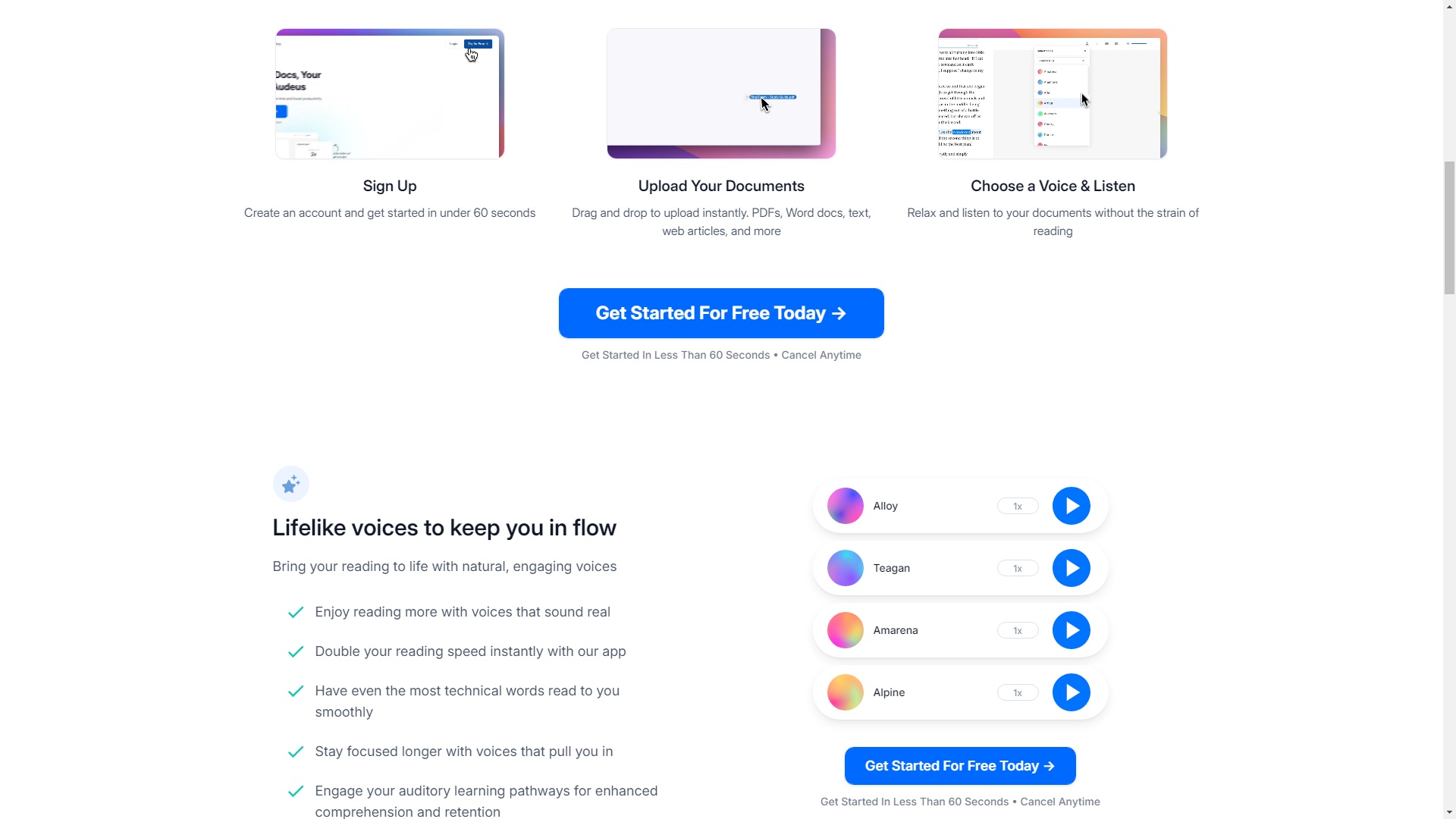 Audeus - Text to Speech App - Read PDFs, Word docs, & more.