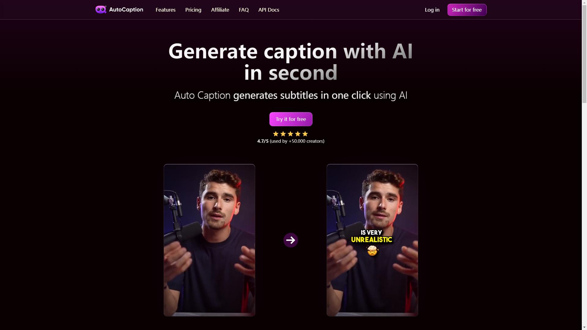 Auto Caption AI - 自动字幕生成器