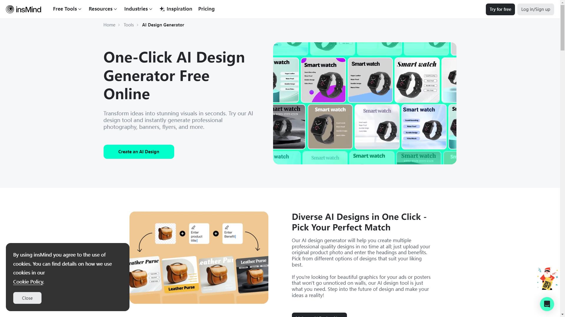 insMind Free AI Design Generator——在线快速生成专业设计