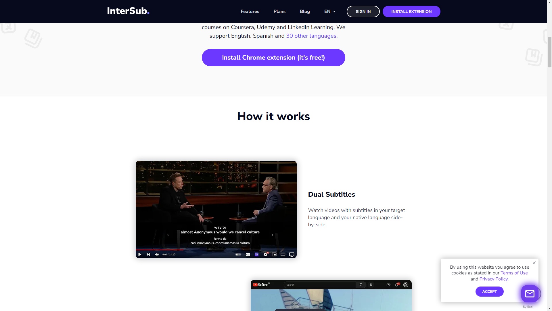 Interactive Dual Subtitles for Effortless Language Learning - InterSub