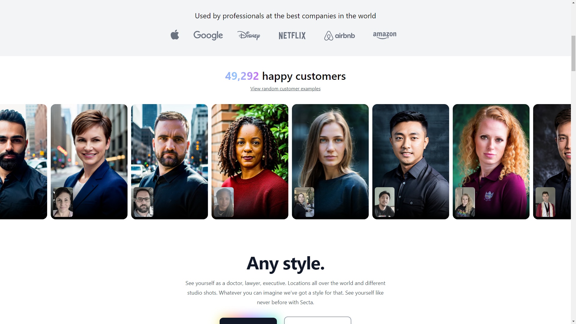 Authentic AI Portraits | Secta Labs
