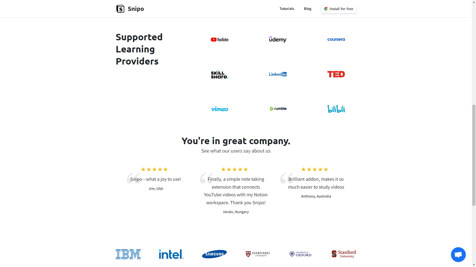 Snipo - Take video notes to Notion