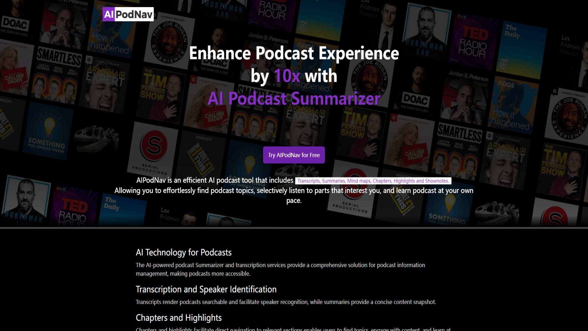 AIPodNav：用AI增强您的播客体验