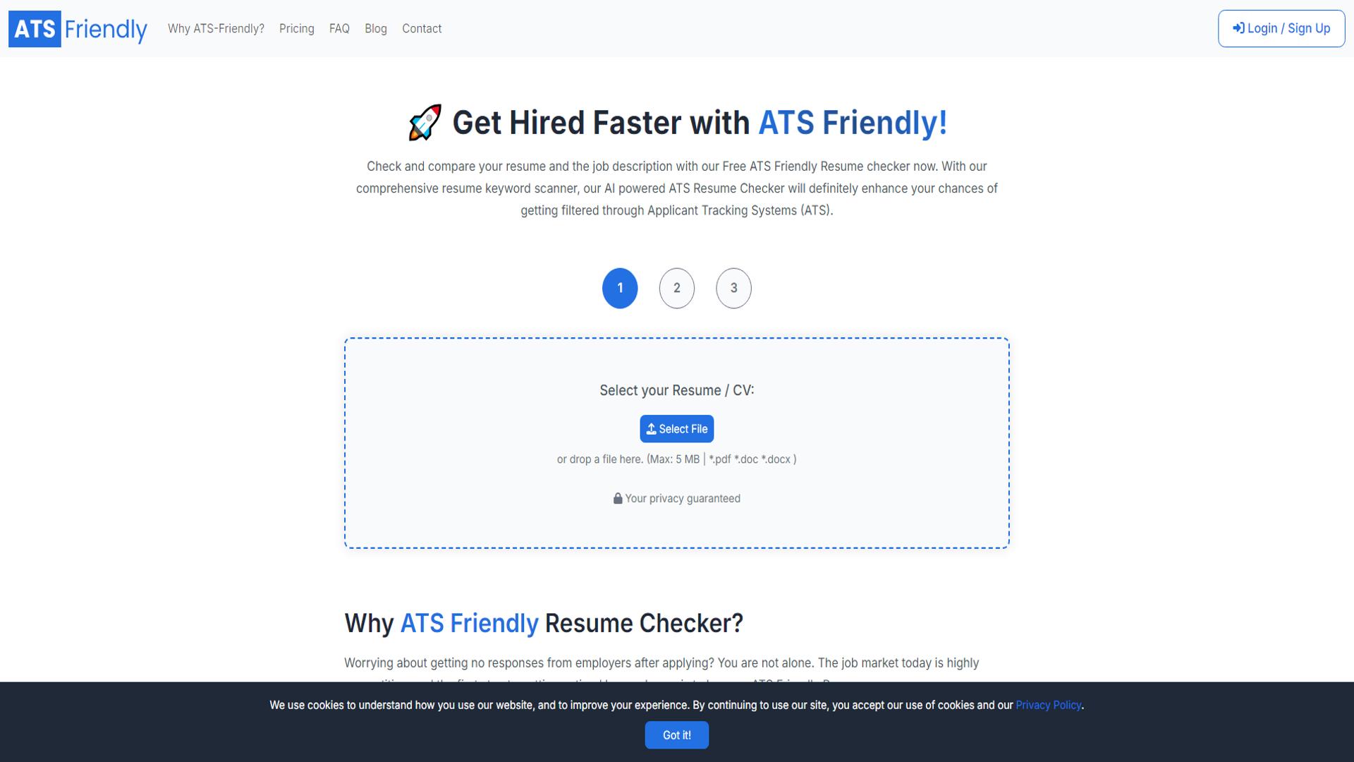 Free ATS Friendly Resume Checker | ATSFriendly.com