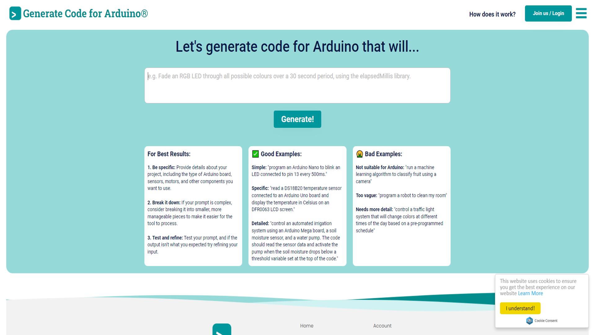 Code Generator for Arduino