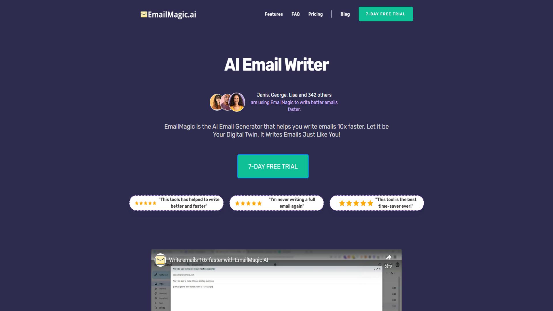 EmailMagic AI：让你写邮件更快的AI助手