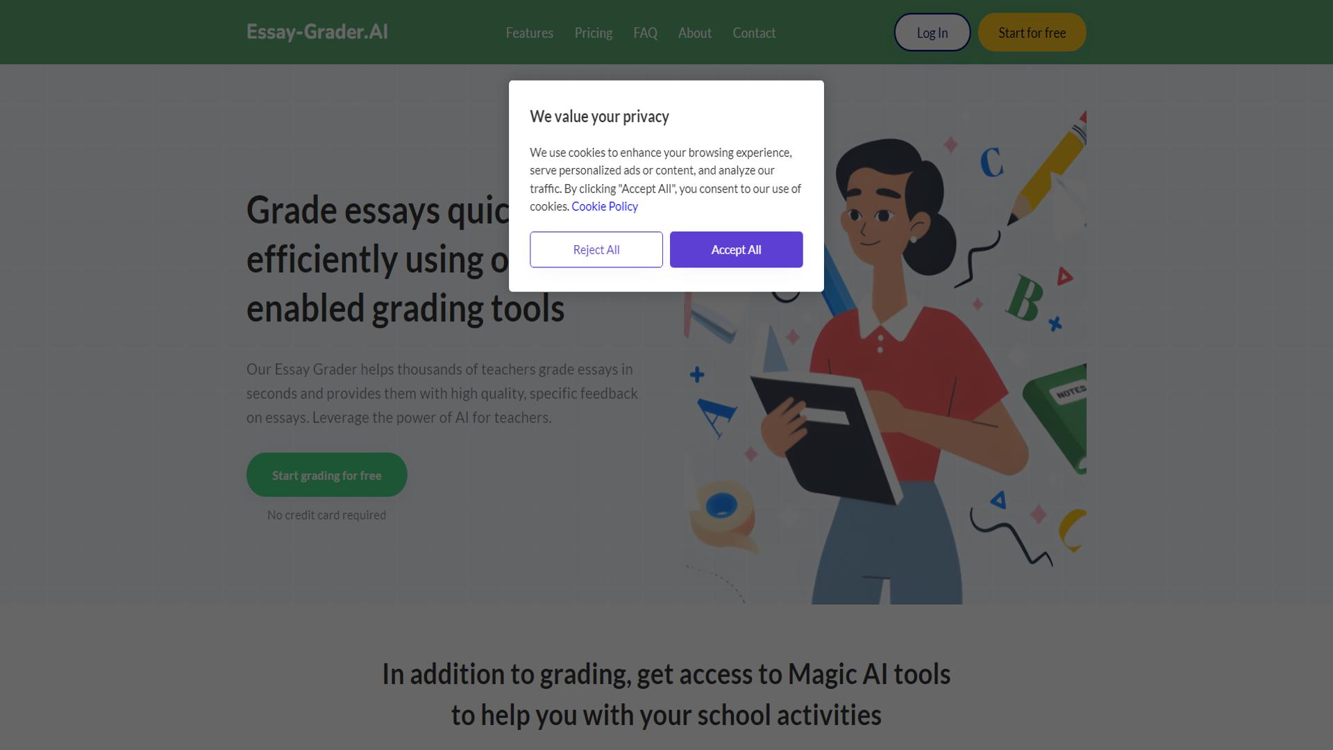 Essay Grader AI - Grade essays using AI for free