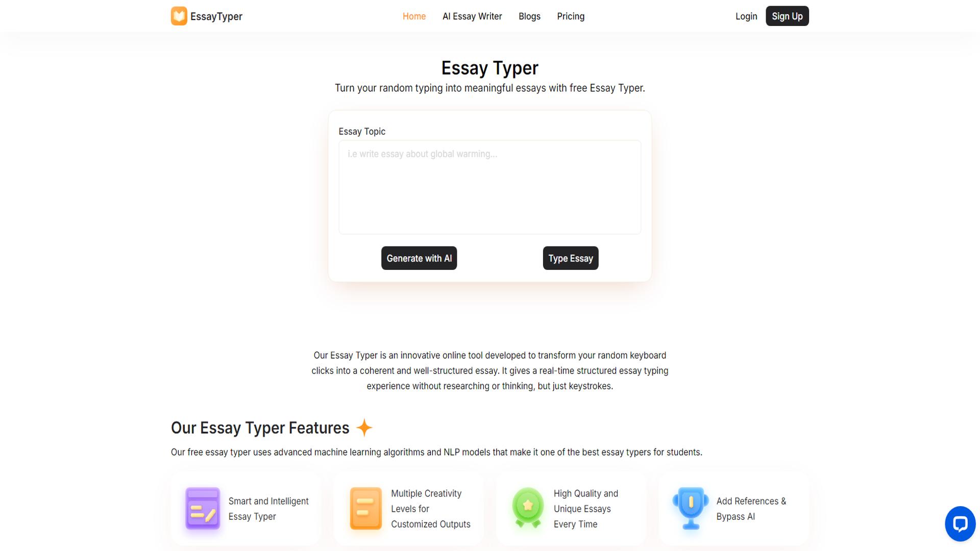 Essay Typer：快速生成有竞争力的文章