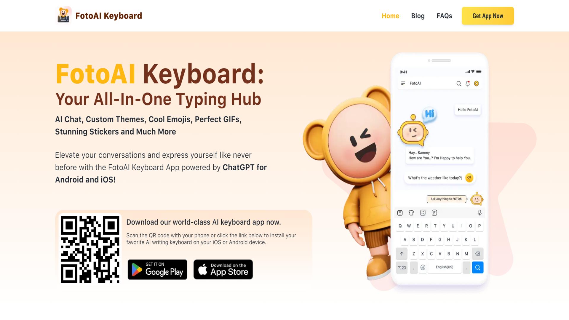 FotoAI - AI, Themes, Emoji, GIF, and Custom Keyboard App
