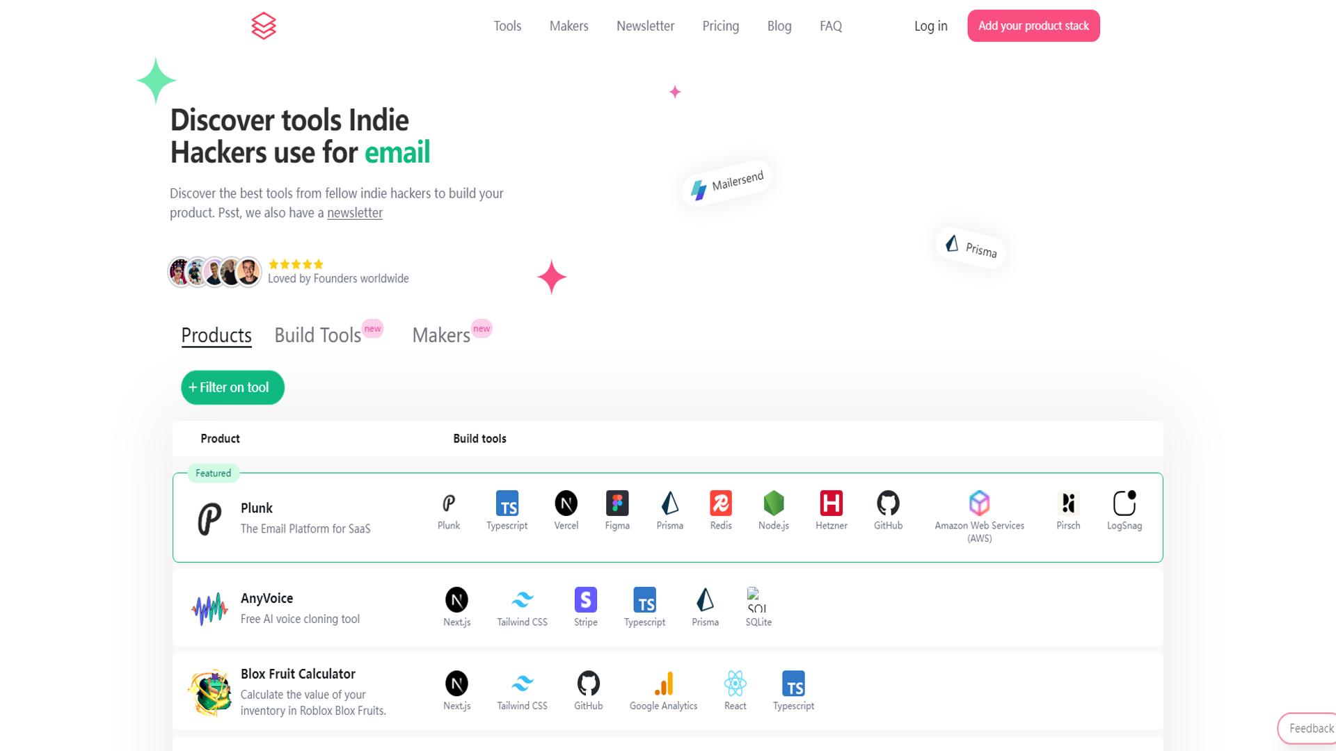See what tools Indie Hackers use to build their products | IndieHackerStacks