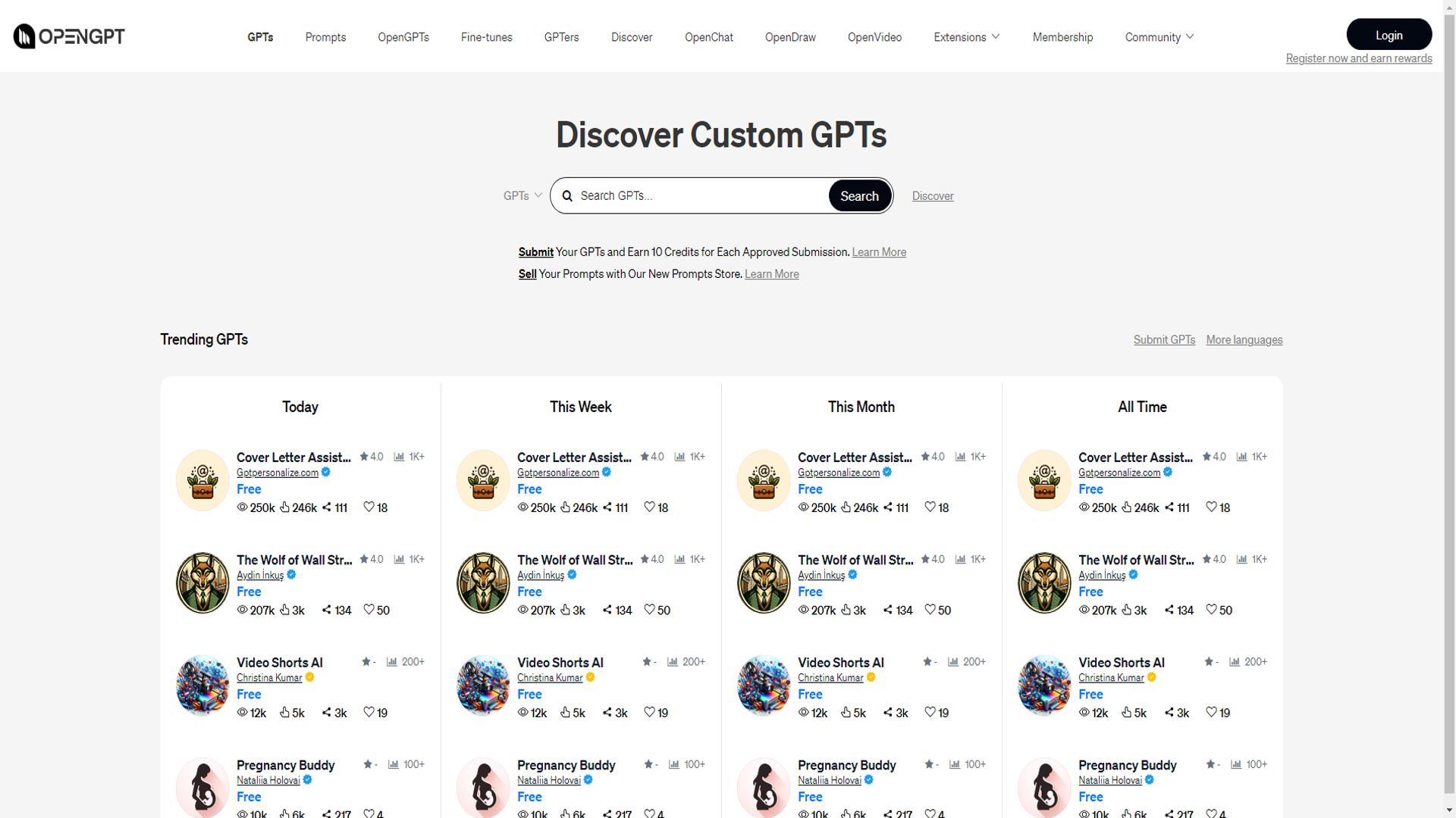 OpenGPT - 一站式AI创新平台，提供多种AI工具和社区互动