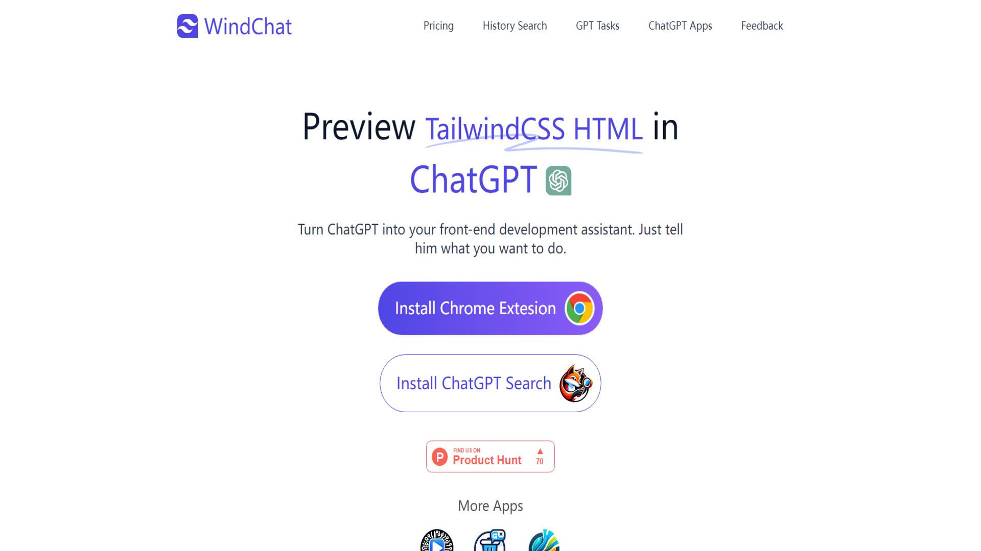在ChatGPT中预览Tailwindcss HTML组件和页面